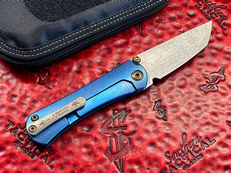 Marfione Custom Knives Borka Blades Collaboration Sbtf Satin Tanto Chisel Grind G10 Handle