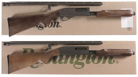 Two Remington Model 870 Slide Action Shotguns With Boxes Rock Island
