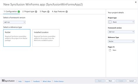 Template Studio WinForms Syncfusion