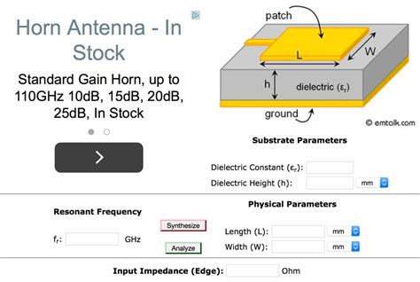 Patch Antenna Calculator The DXZone
