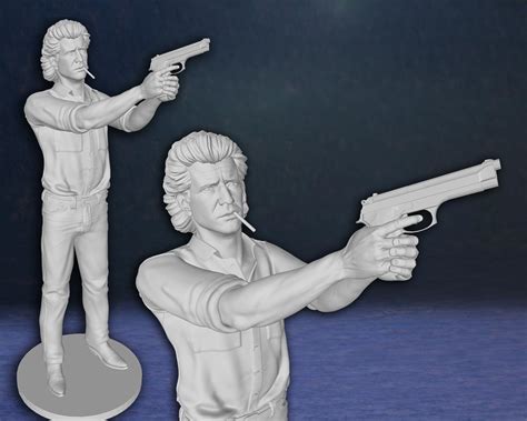 3D file Mel Gibson Lethal Weapon Martin Riggs Action Figures Custom 3D Print Model 🔫 ・3D print ...