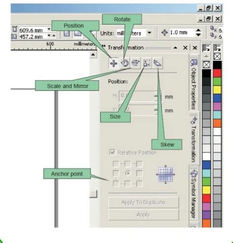 Learning Corel Draw The Transformation Docker