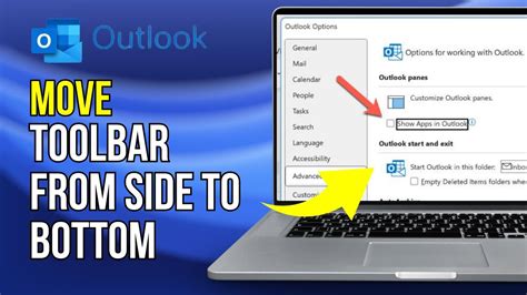 How To Move Outlook Navigation Toolbar From Side To Bottom Updated
