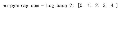 Python中NumPy的log 函数高效数学计算的利器 极客教程
