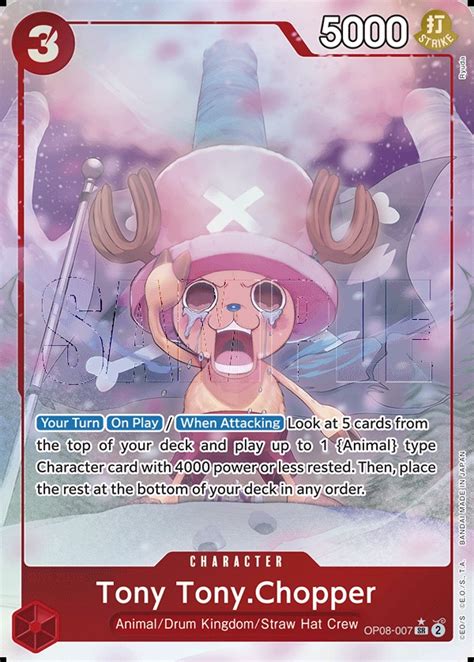 Op08 007p1 Tony Tonychopper One Piece Card Game Card One Piece Card