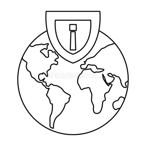 Cybersecurity Data Protection Stock Illustration Illustration Of Global Database 147088471