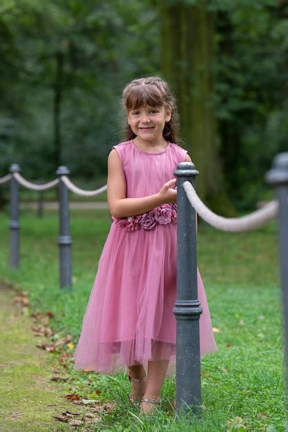 Premium Photo Portrait Of A 6yearold Girl With Long Dark Hair In A