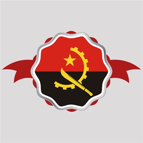 Creative Angola Flag Sticker Emblem 39932202 Vector Art At Vecteezy
