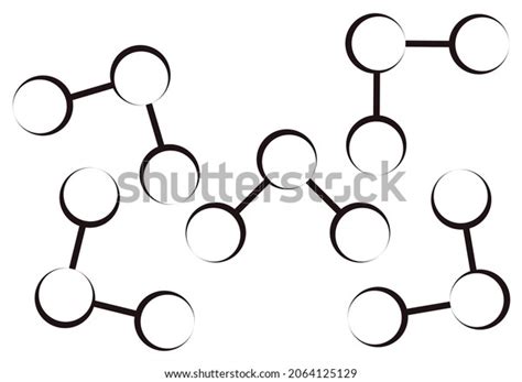 Molecules Black Icon On White Background Stock Vector Royalty Free