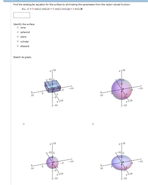 Solved Find The Rectangular Equation For The Surface By