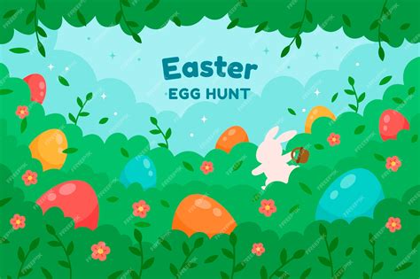 Church Easter Egg Hunt Clip Art