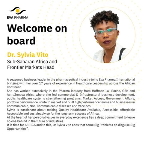 Dr Sylvia Vito Posted On Linkedin