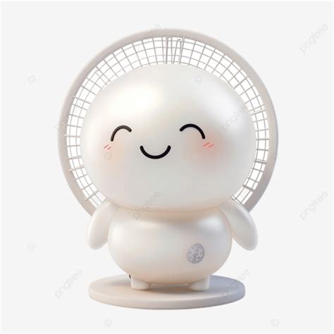 Cute Tapioca Pearl Is Standing In Front Of The Fan Kawaii Chibi
