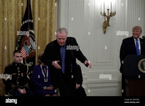 Us President Donald Trump Reacts As An Oscar Winner Actor Jon Voight