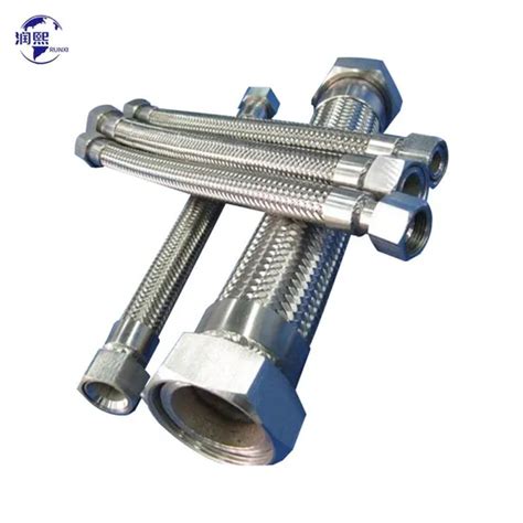 Gas Pipeline Braided Stainless Steel Flexible Hose With End Fittings