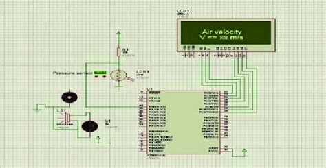 Circuit Diagram Of Microcontroller Based Air Velocity Measuring System