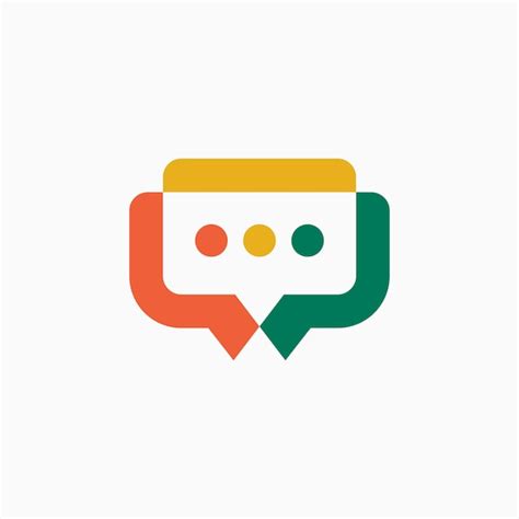 사람들이 이야기 채팅 거품 다채로운 로고 벡터 아이콘 그림 프리미엄 벡터