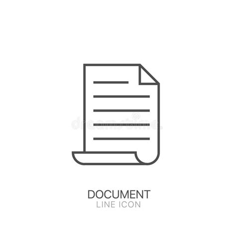 Document Line Icon Editable Stroke Outline Vector Sign Stock Vector Illustration Of Textbook
