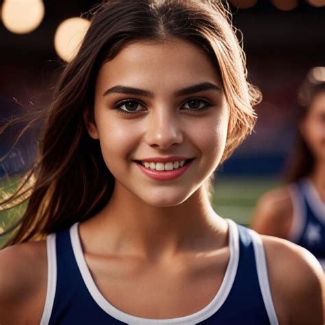 Premium Photo Girl Cheerleader Smiling