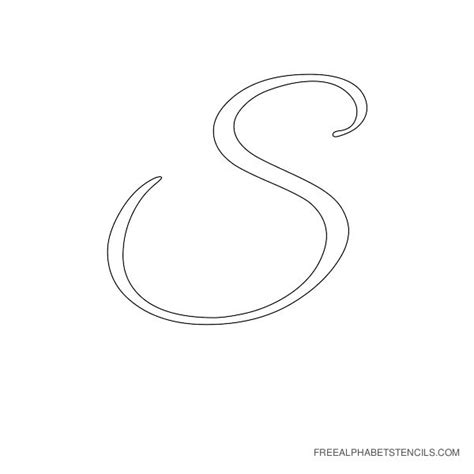 Cursive Letter Alphabet Stencil S Cursive Letters Alphabet Letter