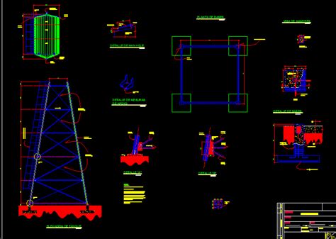 Elevated Tank Dwg Detail For Autocad • Designs Cad