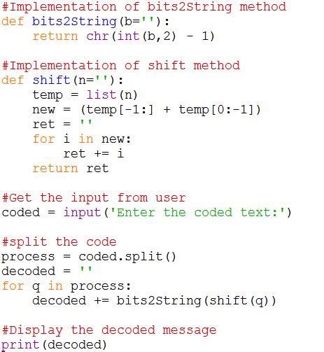 Python Programming Exercise 47 Write A Script That Decrypts A Message