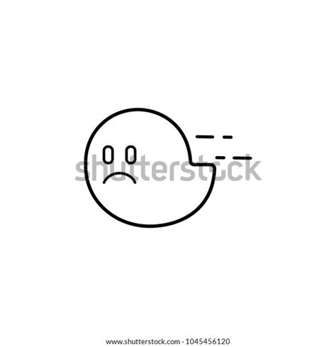 Offended Ghost Icon Element Ghost Elements Stock Vector Royalty Free