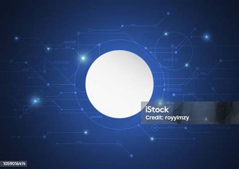 회로 보드 현대 미래와 추상적인 기하학적 배경입니다 점 및 선 연결 첨단 기술 개념입니다 공학 과학입니다 벡터 일러스트 레이 션 원형에 대한 스톡 벡터 아트 및 기타 이미지