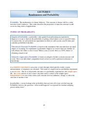Lecture 5 Probability Pdf LECTURE 5 Randomness And Probability