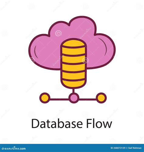 Database Flow Fill Outline Icon Design Illustration Data Symbol On White Background Eps 10 File