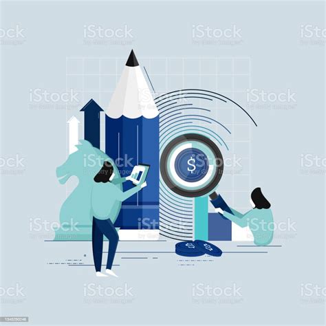 Pengusaha Berdiri Dengan Grafik Pertumbuhan Yang Sukses Ilustrasi Stok