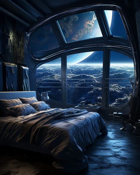 Bedroom With An Extraterrestrial Scenery