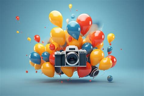 Playful Illustration Of Cameras Transforming Generative Ai Premium Ai Generated Image