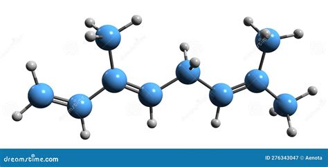 3d Image Of Myrcene Skeletal Formula 276348553