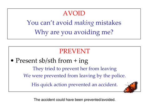 English In Jerez Language Snippets Prevent Vs Avoid