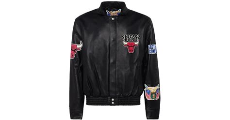 Jeff Hamilton Chicago Bulls Appliquéd Jacket In Black For Men Lyst
