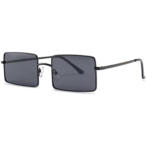 Rectangle Sunglasses Male Metal Frame Black Sun Glasses For Women 2018