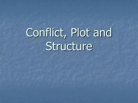 Ppt Conflict Plot And Structure Powerpoint Presentation Free
