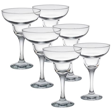 Queensway Home And Dining Height 17cm Set Of 6 Clear Glass Tall Stemmed