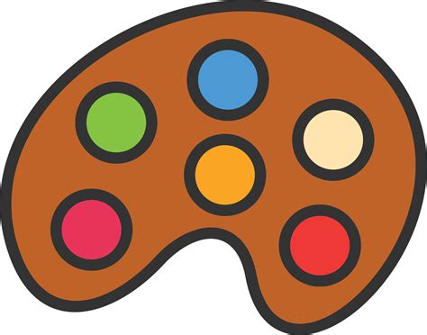 Paint Palette Line Filled Icon 14715434 Vector Art At Vecteezy