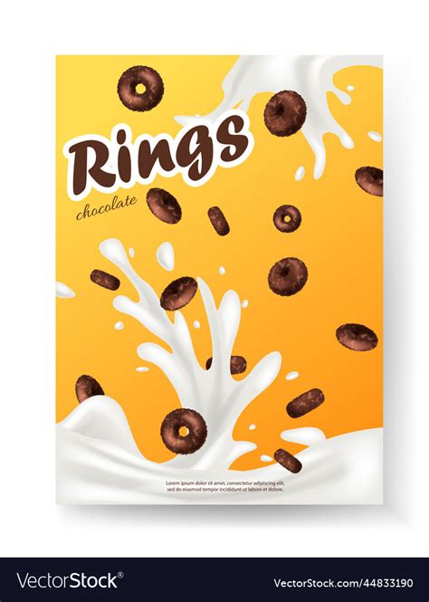 Breakfast Cereal Poster Royalty Free Vector Image