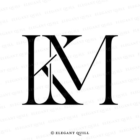 Monogram Initials Km Logo In 2024 Km Logo Initials Logo Monogram Initials