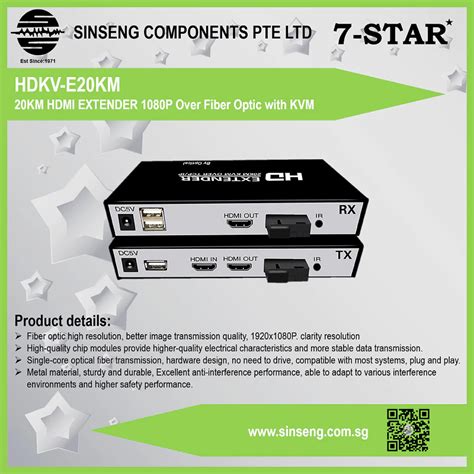 20km Hdmi Extender 1080p Over Fiber Optic With Kvm Model No Hdkv