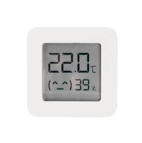 Premium Photo White Digital Thermometer Displaying Degrees Celsius And Percent Humidity