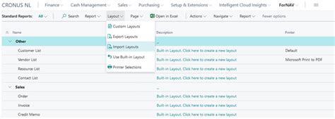 Layout Export And Import Fornav