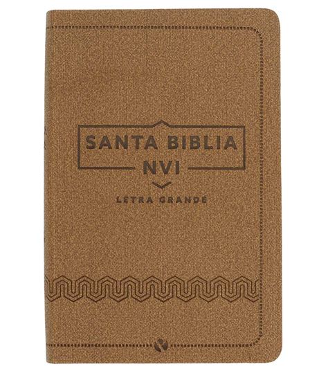 Santa Biblia Nvi Letra Grande Tamaño Manual Marron Libreria Peniel