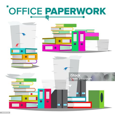 서류 파일 폴더 벡터의 스택입니다 복잡된 한 문서입니다 회계 관료 주의입니다 격리 된 평면 그림 세금에 대한 스톡 벡터 아트 및 기타 이미지 Istock