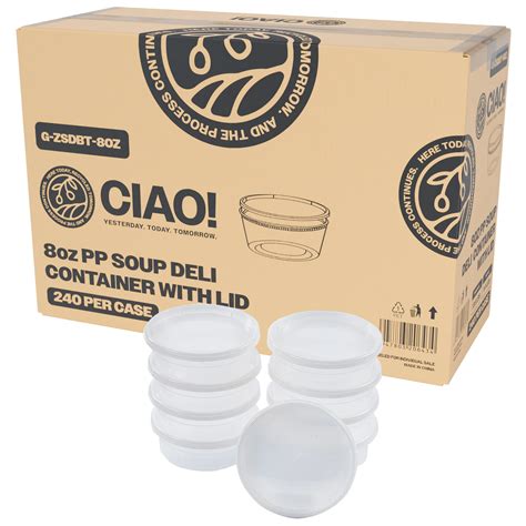 Polypropylene Injection Molded Soup Deli Container With Lid Microwavable And Bpa Free 240 240
