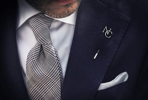 925 Silver Lapel Pin Grooms Boutonierre Wedding Lapel Pin For Groom