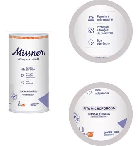 Fita Microporosa Branca 10cm X 10m Missner Mercadolivre